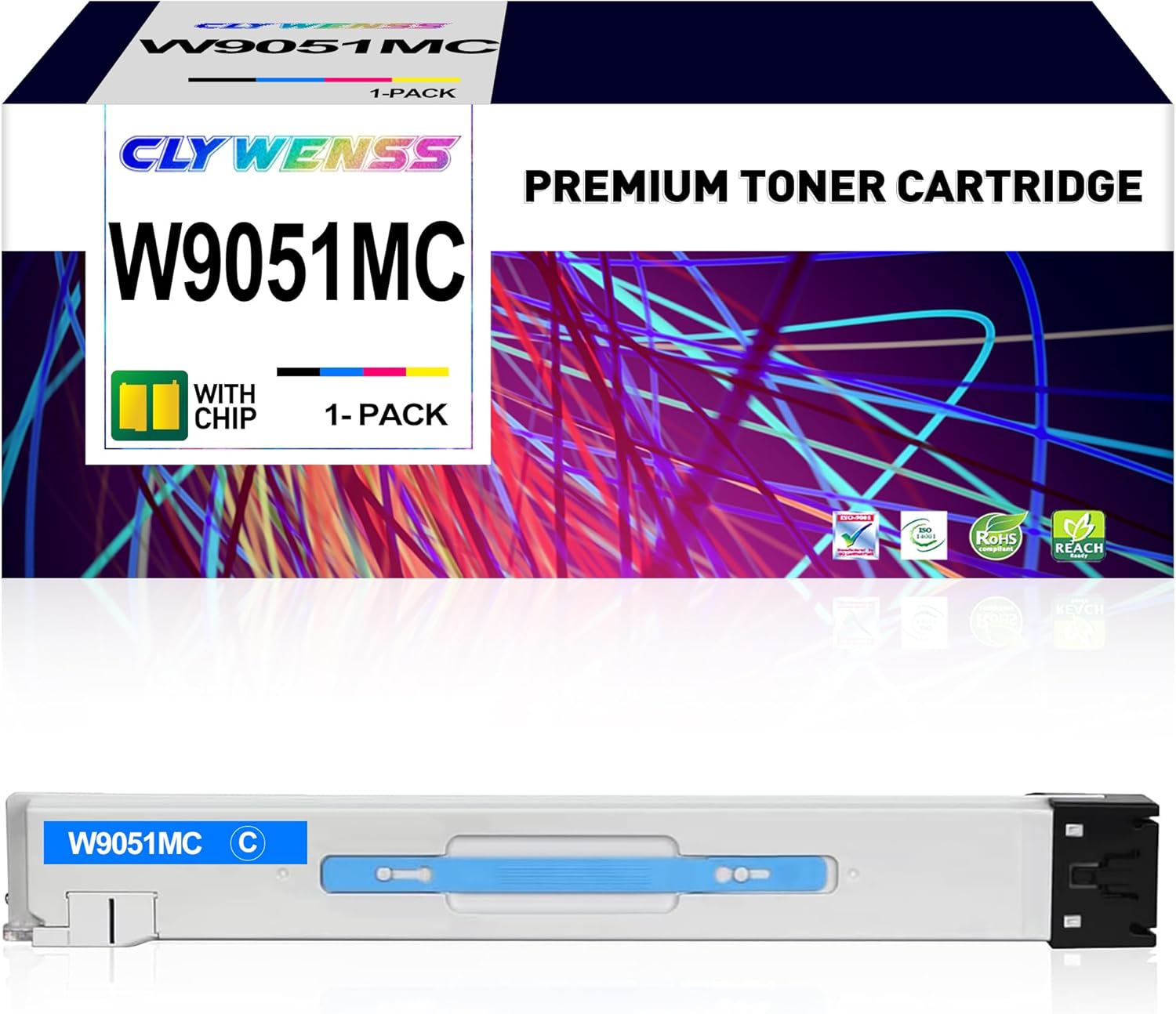 HP W9051MC, Cyan LaserJet Toner Cartridge, korkea kapasiteetti, sininen ...